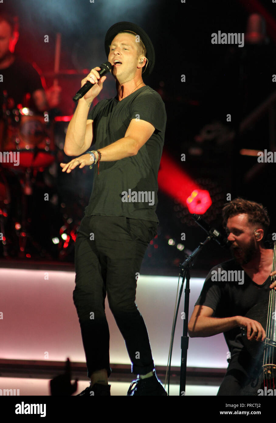 Ryan Tedder with OneRepublic performs in concert at the Cruzan ...