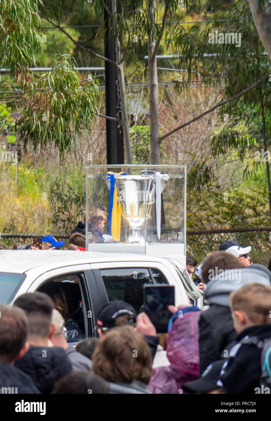 2018 AFL Grand Final Parade, Melbourne Victoria Australia Stock Photo ...