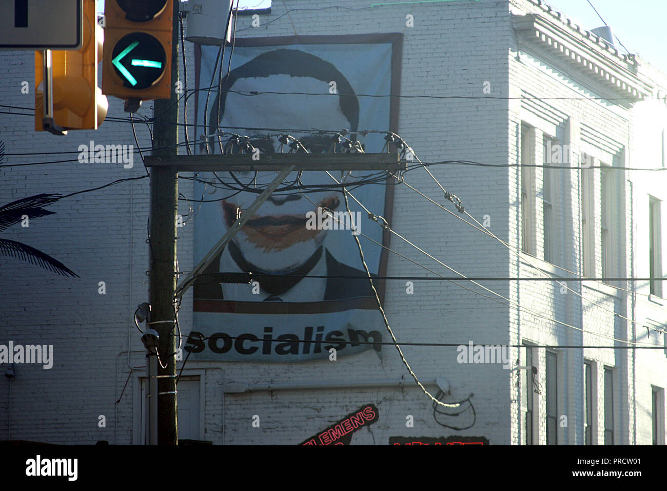 Richmond, VA, USA, 2009. Poster portraying President Barack Obama as ...