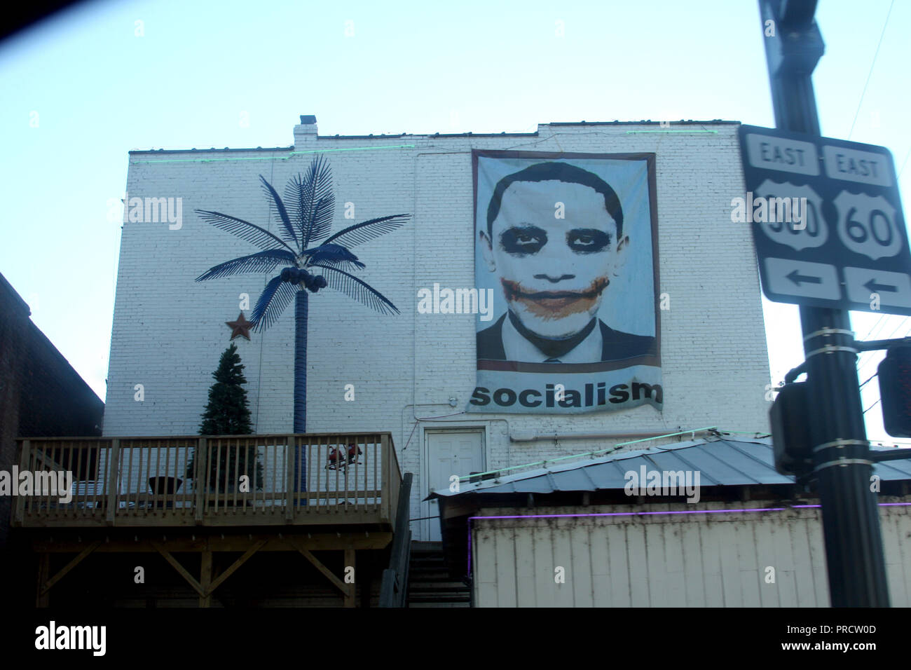 Richmond, VA, USA, 2009. Poster portraying President Barack Obama as ...