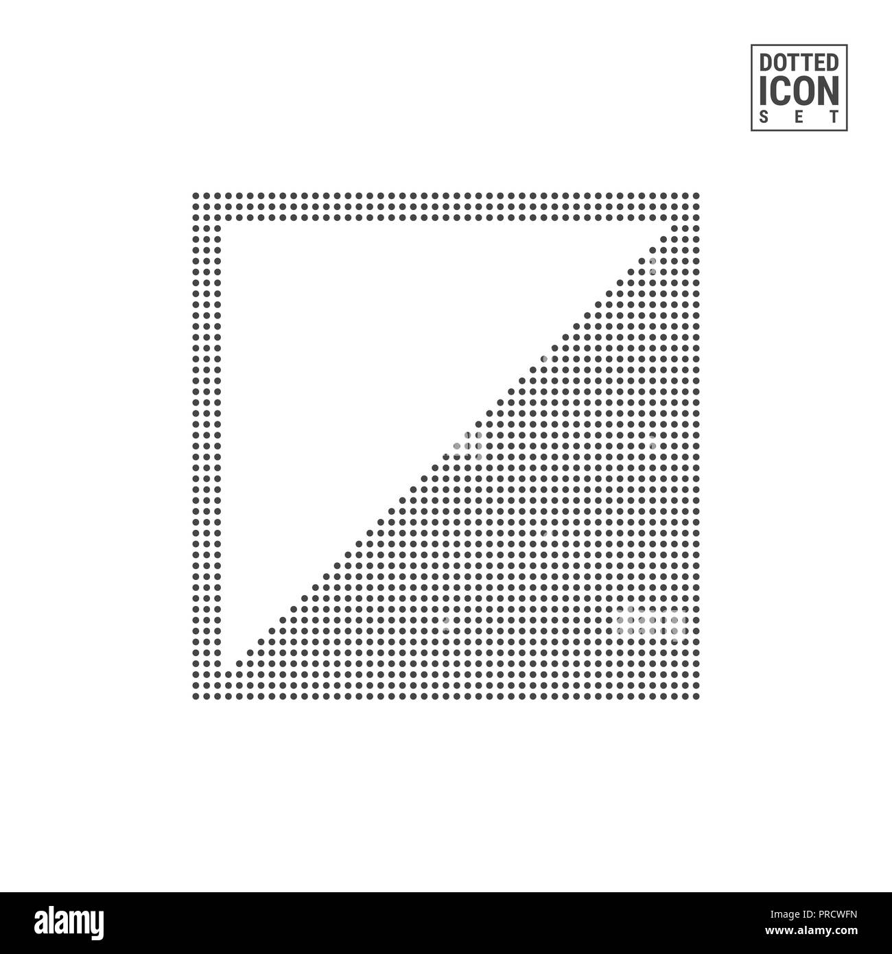 Contrast Dot Pattern Icon. Black and White Dotted Icon Isolated on ...