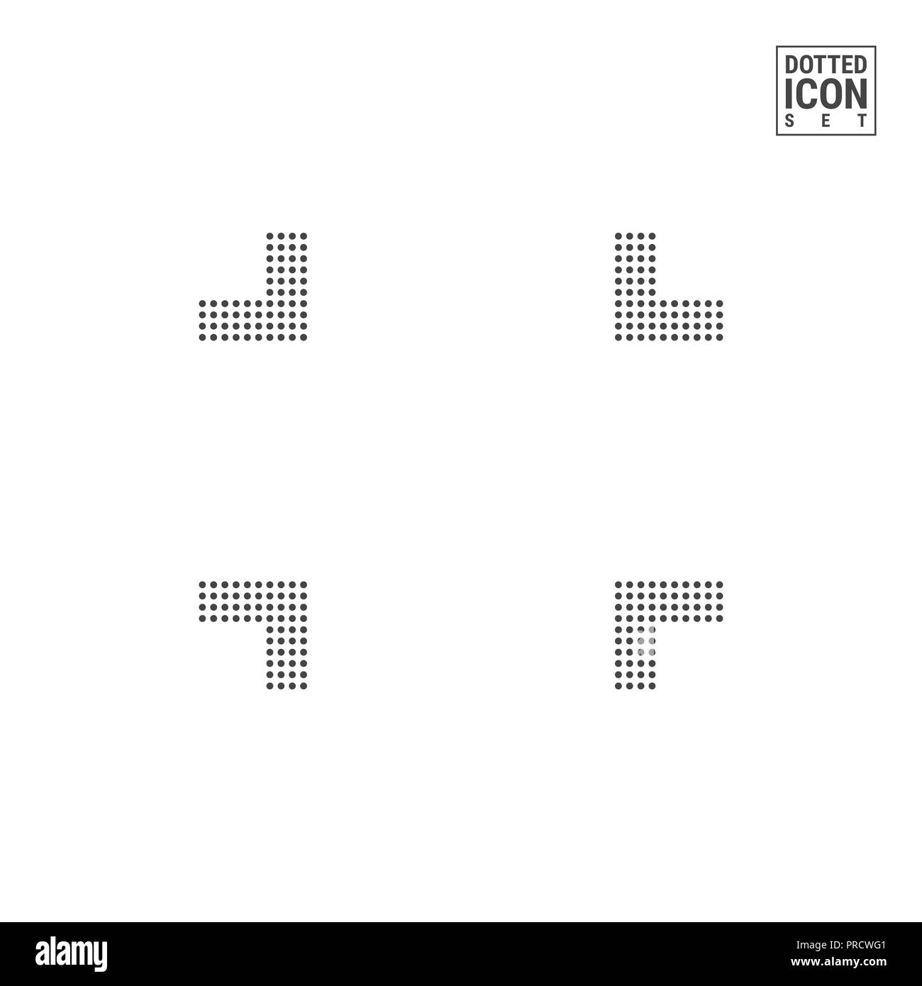 Minimize a Window Dot Pattern Icon. Shrink Dotted Icon Isolated on ...