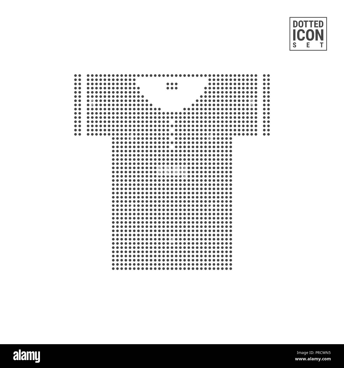 T-shirt Dot Pattern Icon. Clothes, Dress Dotted Icon Isolated on White ...