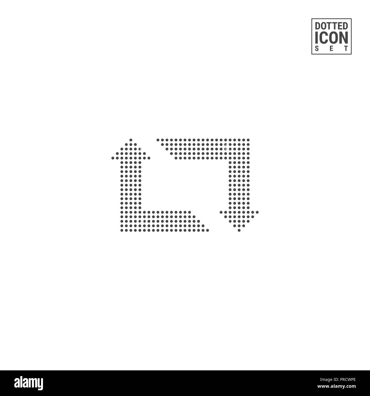 Refresh, Repeat Dot Pattern Icon. Update, Recursion Dotted Icon ...