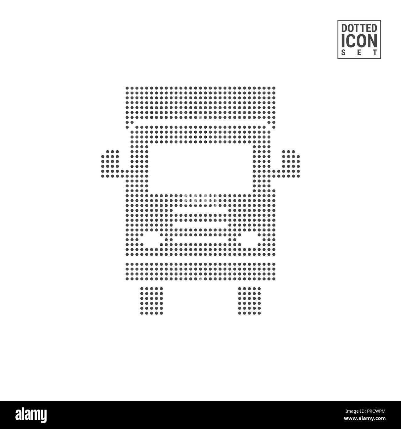 Truck Front View Dot Pattern Icon. Transport, Logistics Company Dotted ...