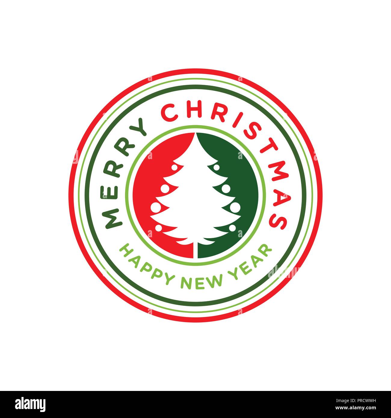 Merry christmas vector logo Stock Vector Images - Alamy