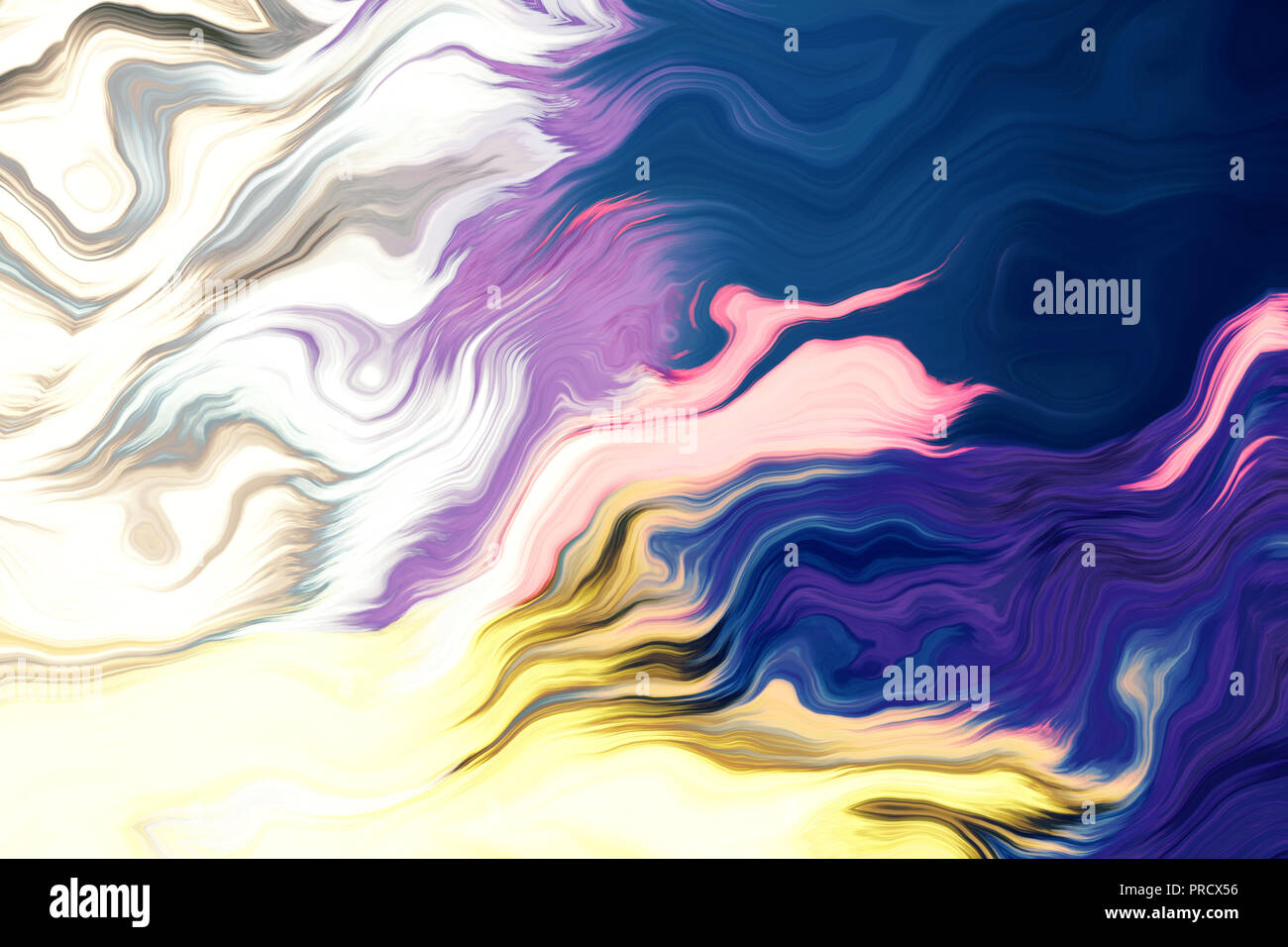 Colorful flow of paint in water illustration Stock Photo - Alamy