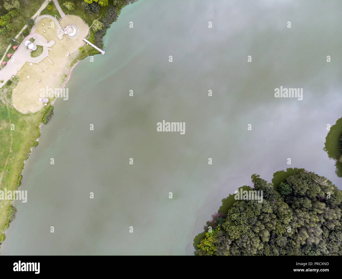 Aerial park public lake hi-res stock photography and images - Alamy