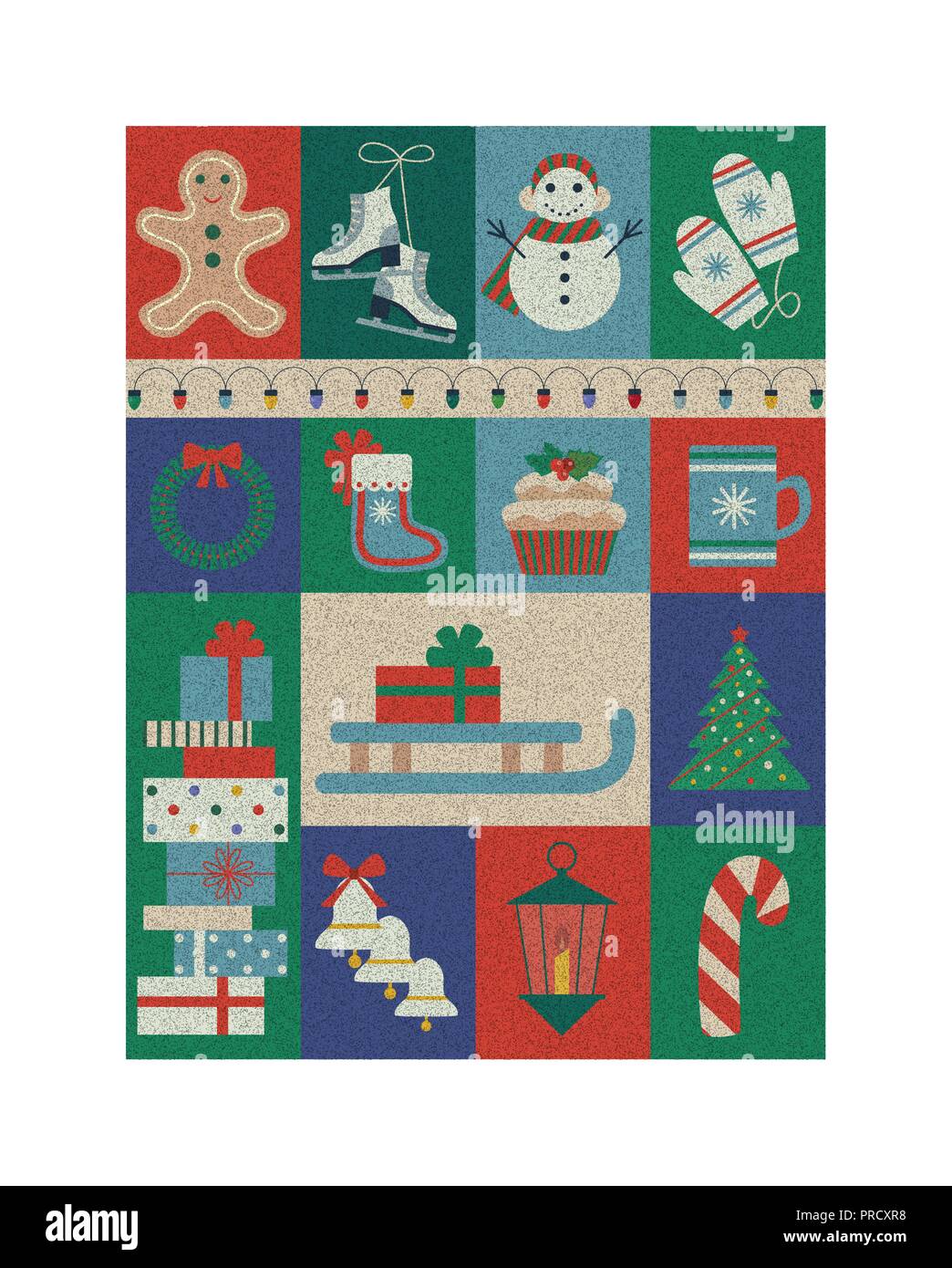 Christmas stocking bells Stock Vector Images - Alamy
