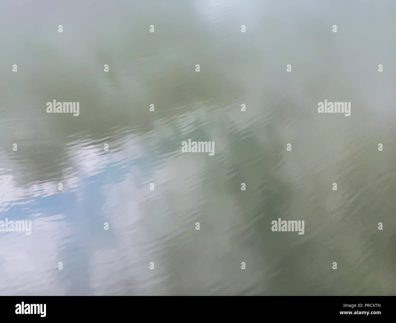 top view water surface of pond surface with cloud reflections Stock ...