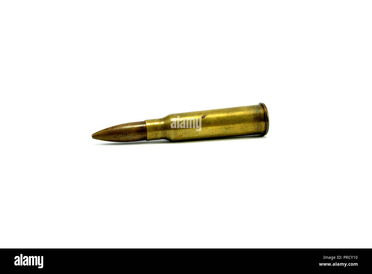 Close-up shots A bullet is a war weapon on a white background Stock ...