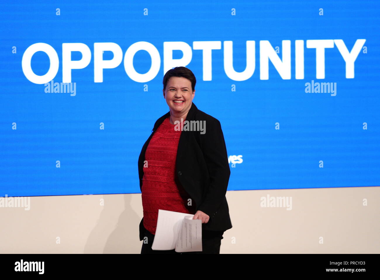 Scottish Conservative leader Ruth Davidson on stage during the ...