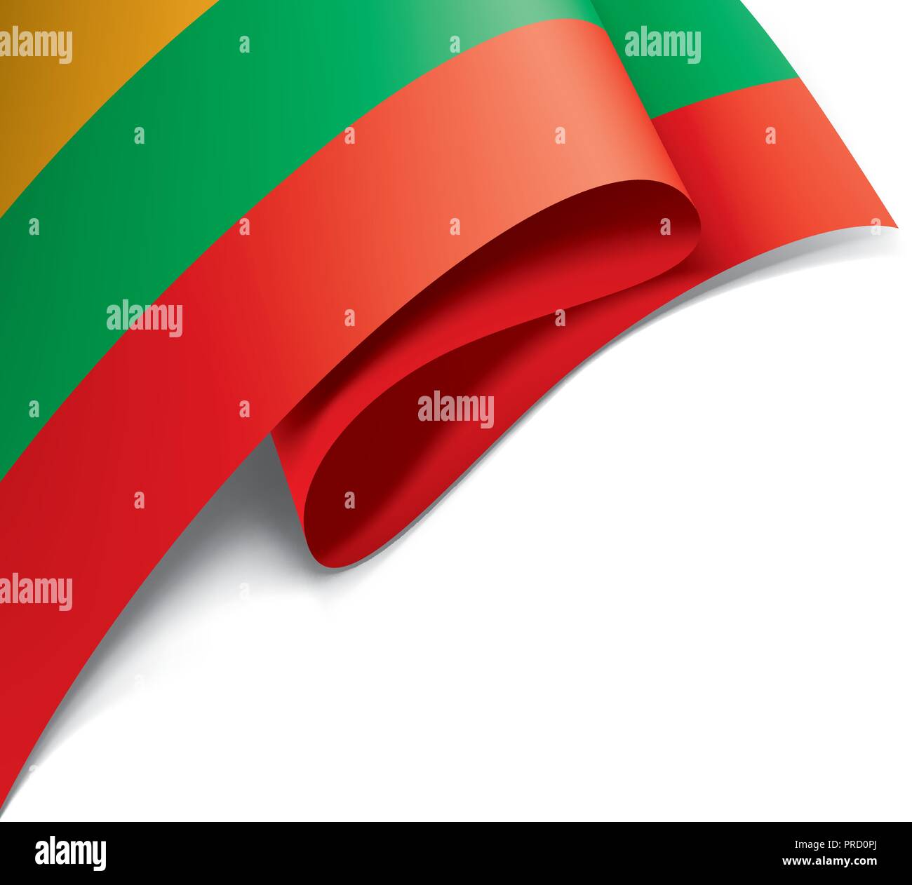 Lithuania flag, vector illustration on a white background Stock Vector ...