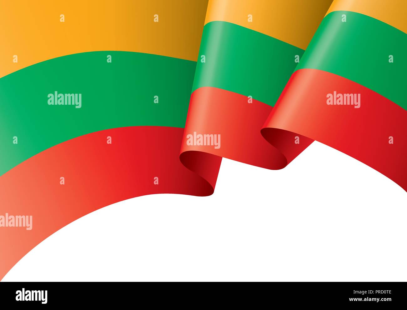 Lithuania flag, vector illustration on a white background Stock Vector ...