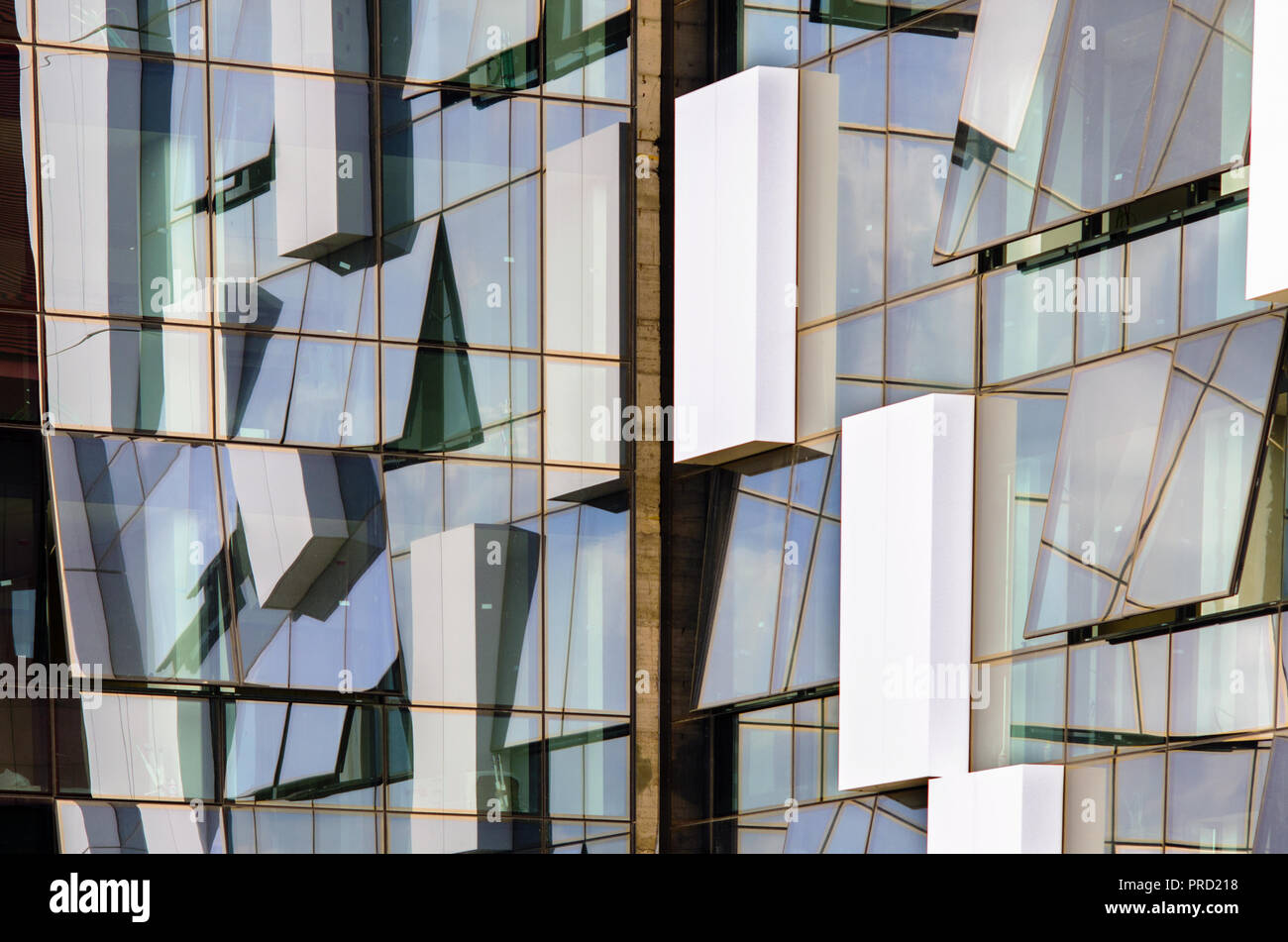 Facade modern office building reflect hi-res stock photography and ...