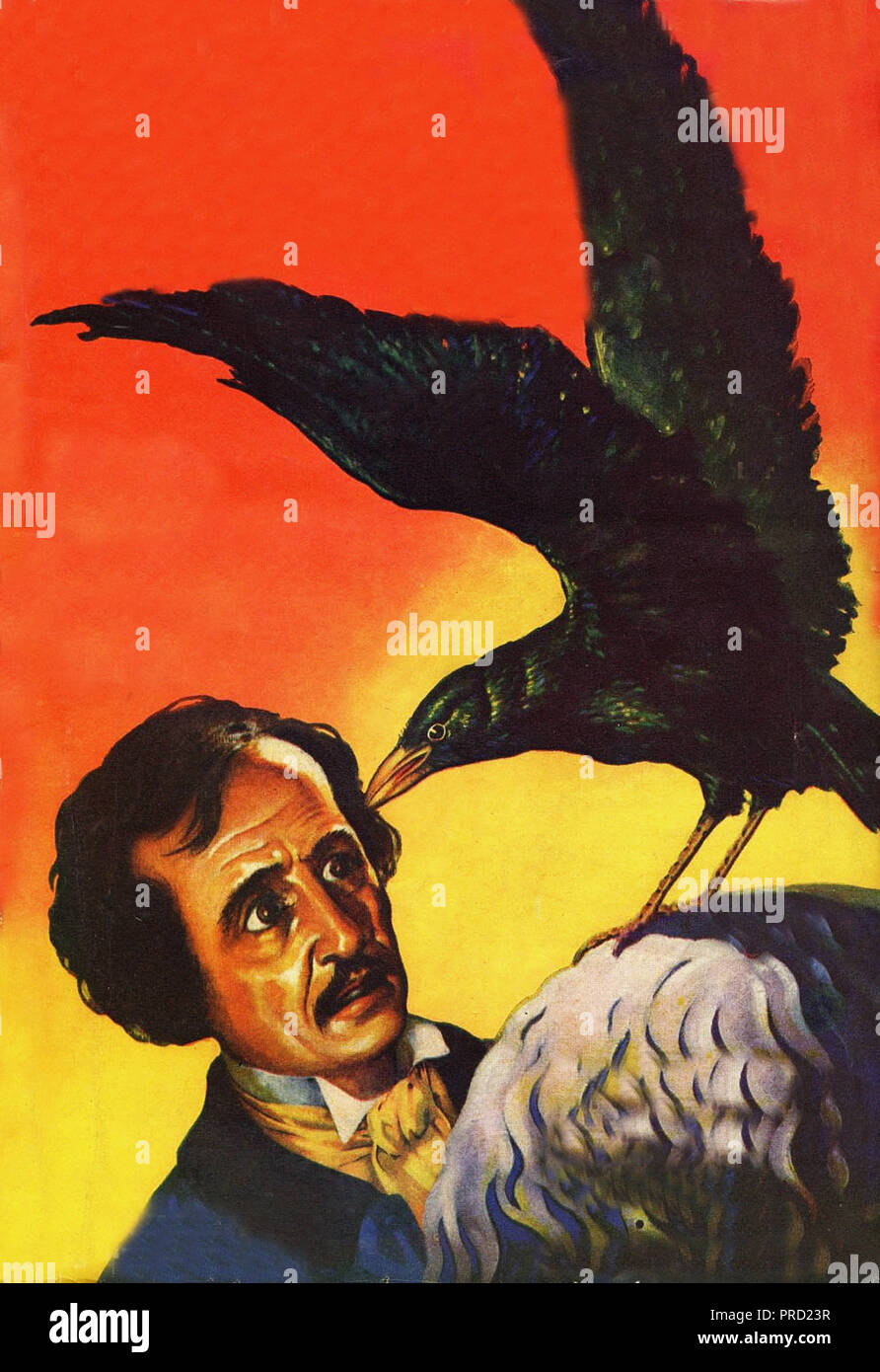 Edgar Allen Poe Illustration Stock Photo - Alamy