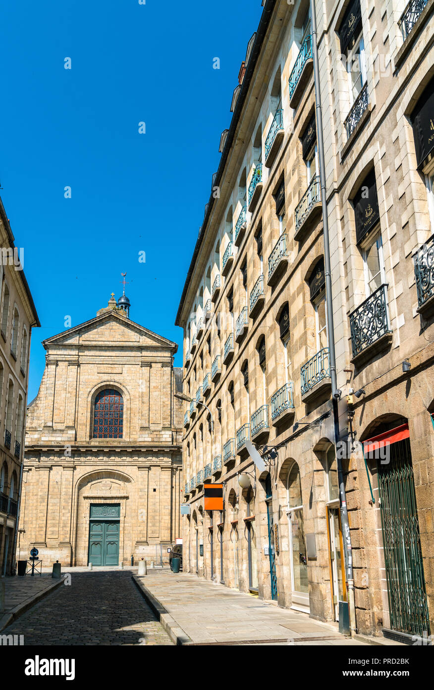 Typical french buildings in the city of Rennes Stock Photo - Alamy