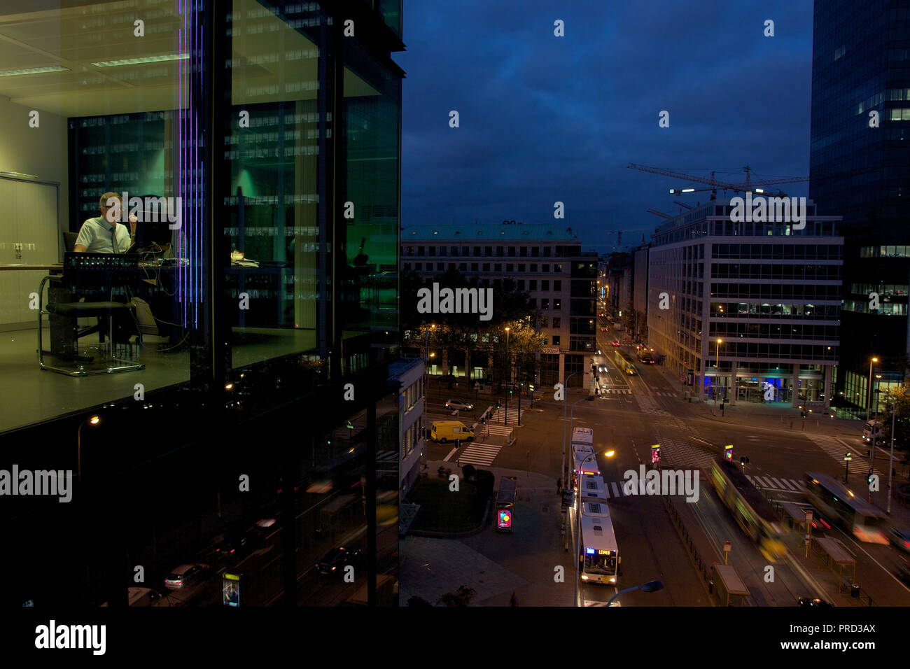 Working late at the office Stock Photo - Alamy
