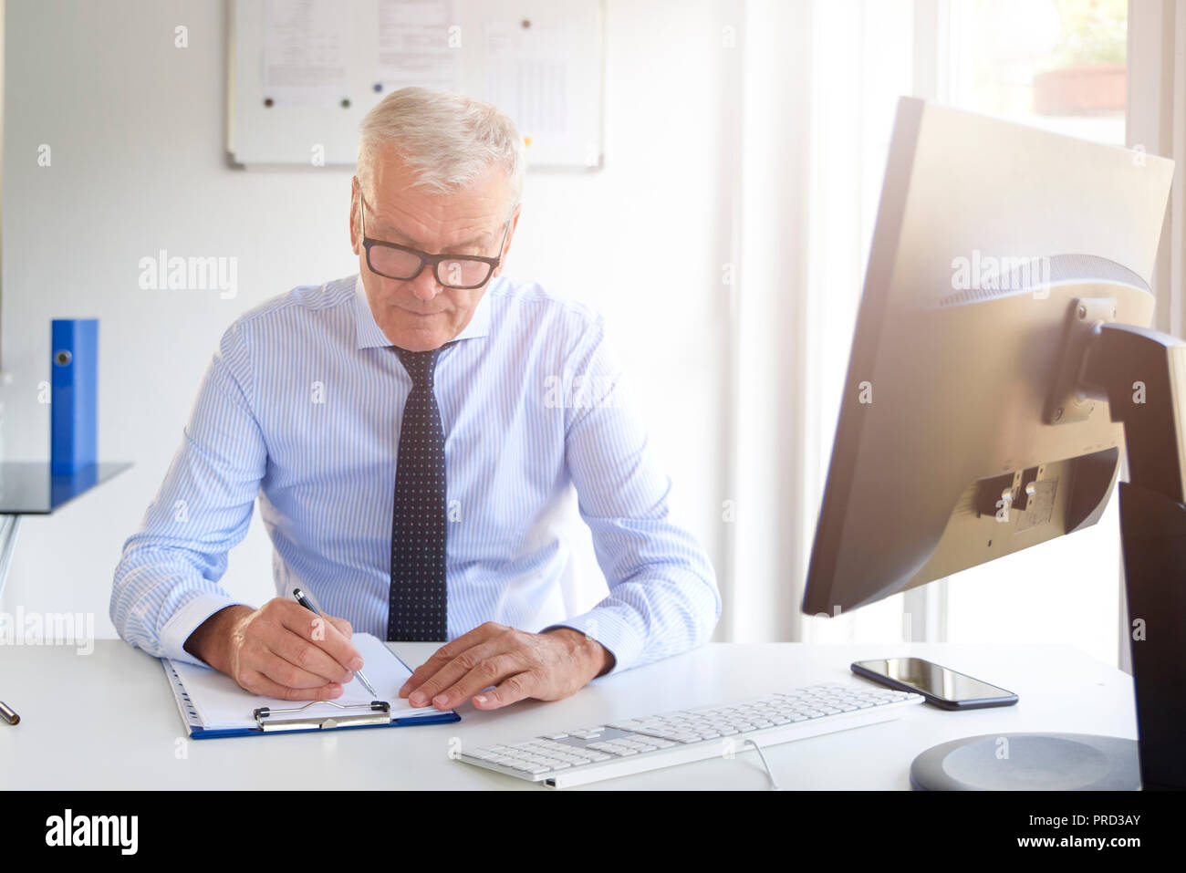 Portrait senior bank officer hi-res stock photography and images - Alamy