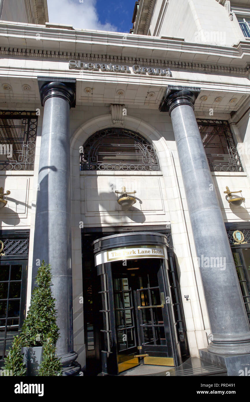 Sheraton Grand London Park Lane Hotel Stock Photo - Alamy