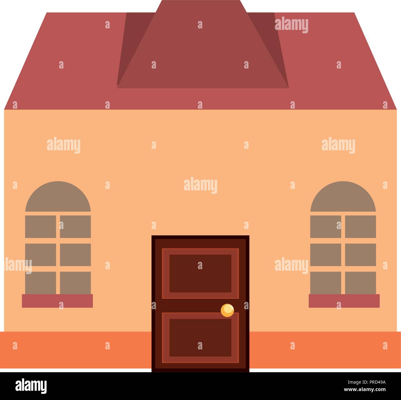antique architecture building classic facade vector illustration Stock ...