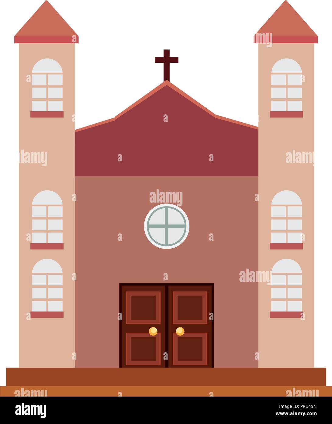 classic church building religion christianity vector illustration Stock ...