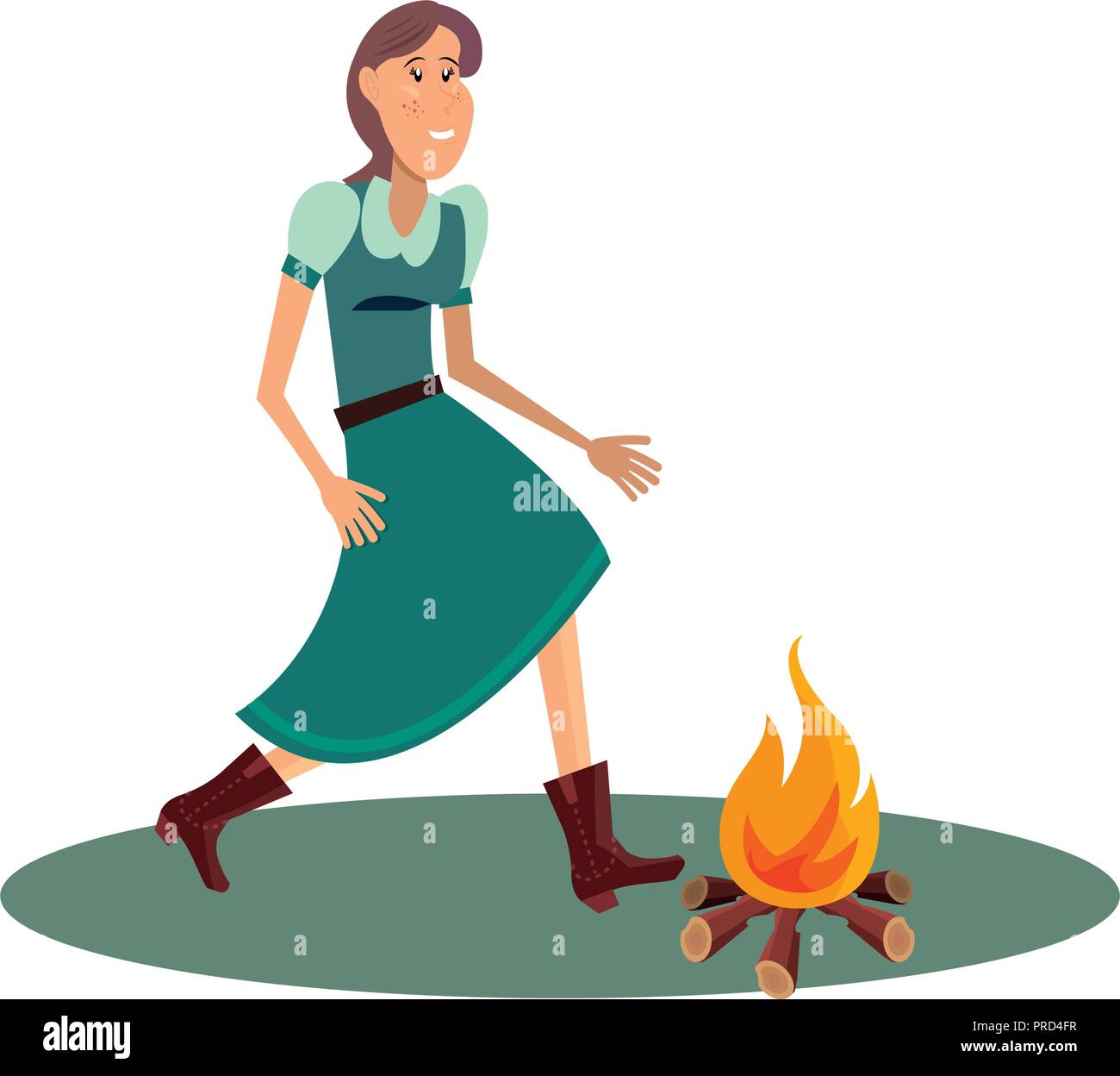 Bonfire Party Stock Vector Images - Alamy