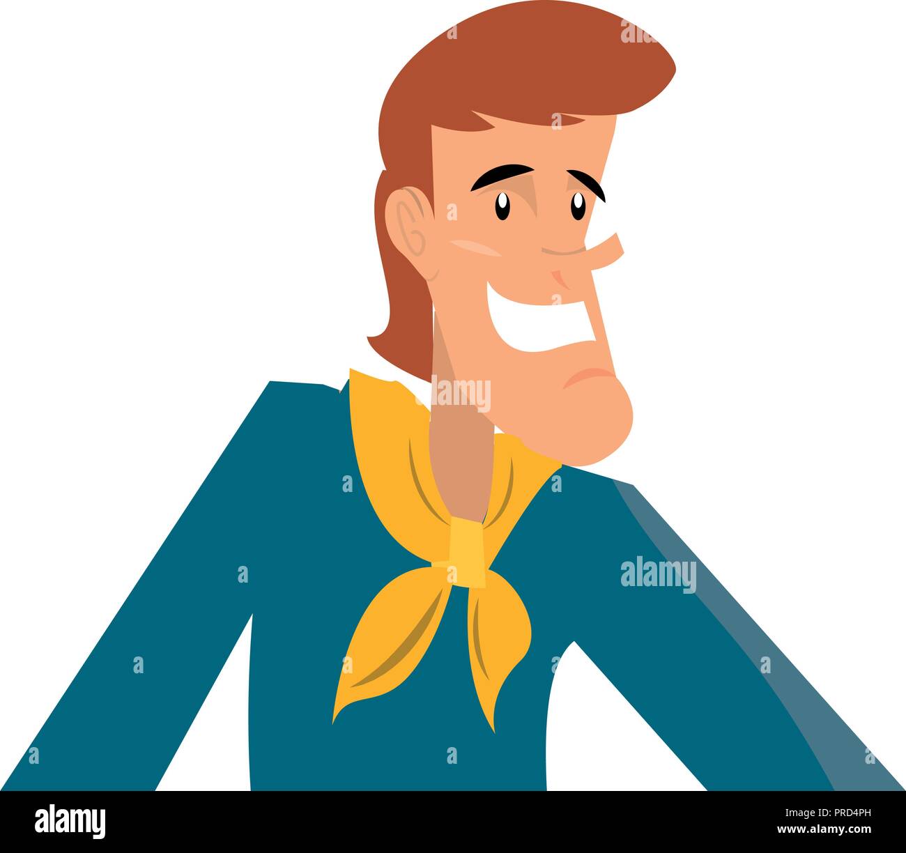 happy man character cartoon portrait vector illustration Stock Vector ...