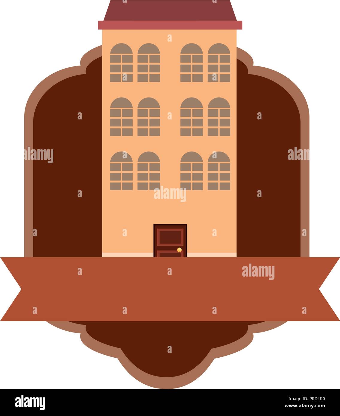 antique architecture building classic label vector illustration Stock ...