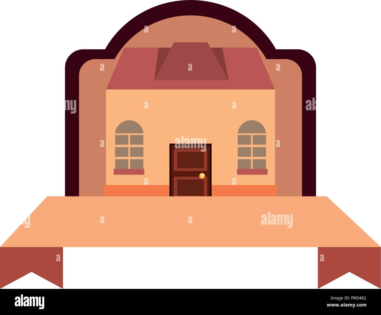 architecture building house classic label vector illustration Stock ...