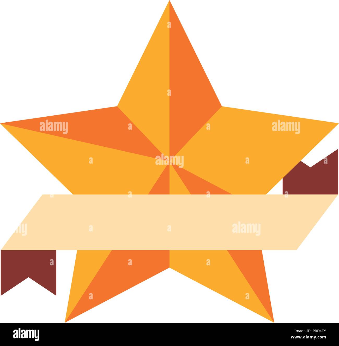 golden star award winner ribbon vector illustration Stock Vector Image ...