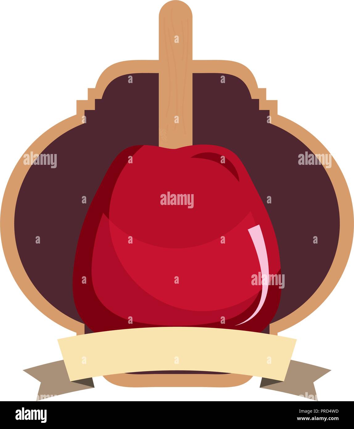 candy apple tasty sweet snack label vector illustration Stock Vector ...