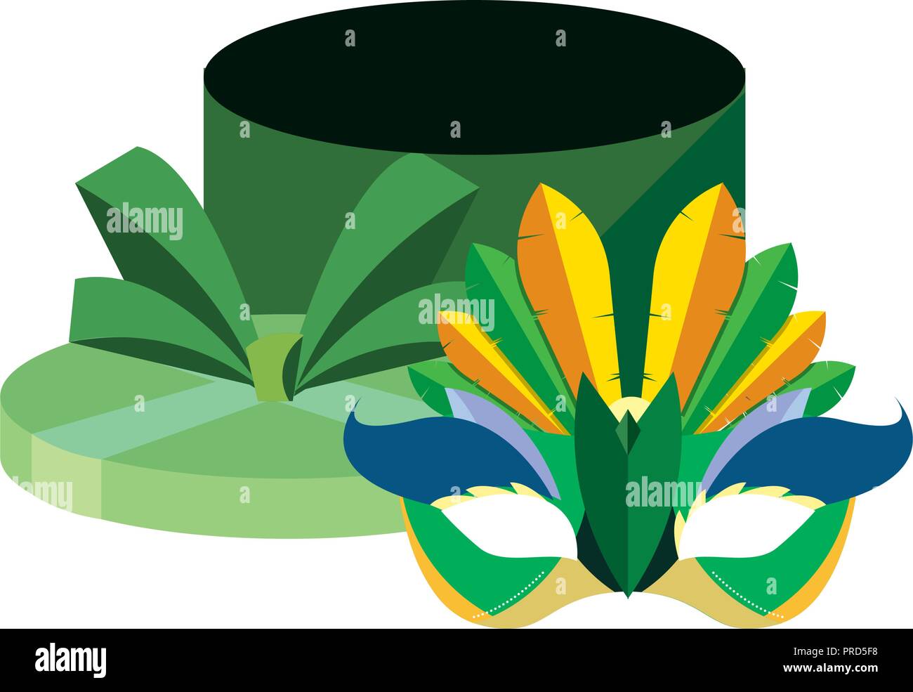 mask and gift box carnival festival vector illustration Stock Vector ...