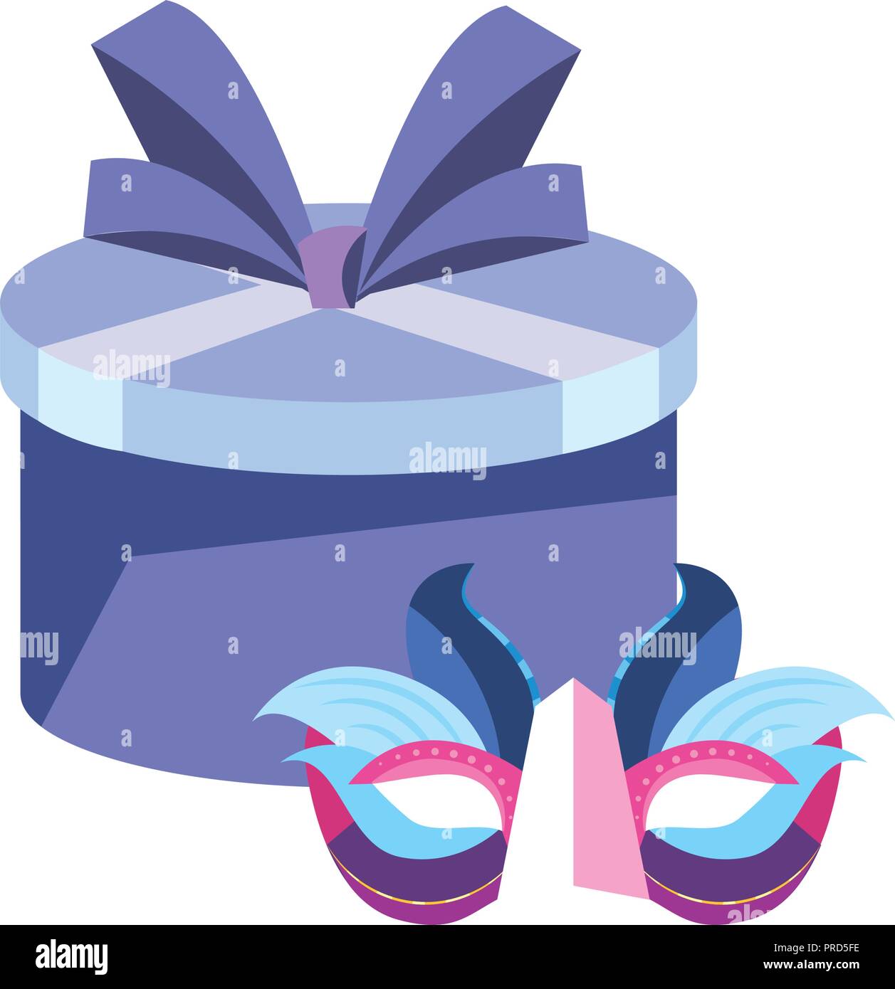 mask and gift box carnival festival vector illustration Stock Vector ...
