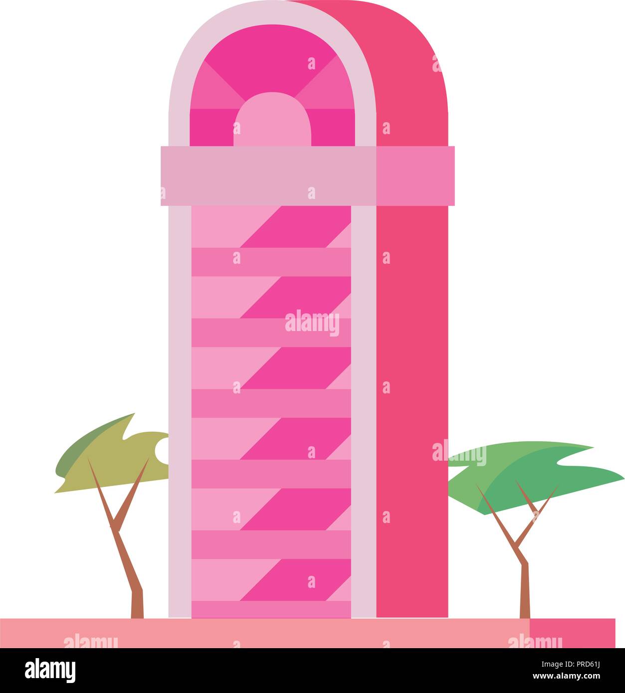 city building landscape urban with trees vector illustration Stock ...