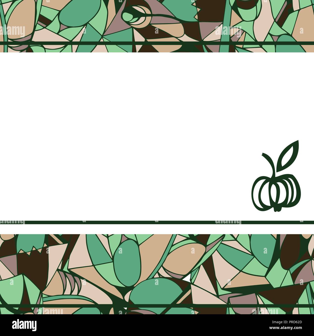 Frame of geometric pattern green color Stock Vector Image & Art - Alamy