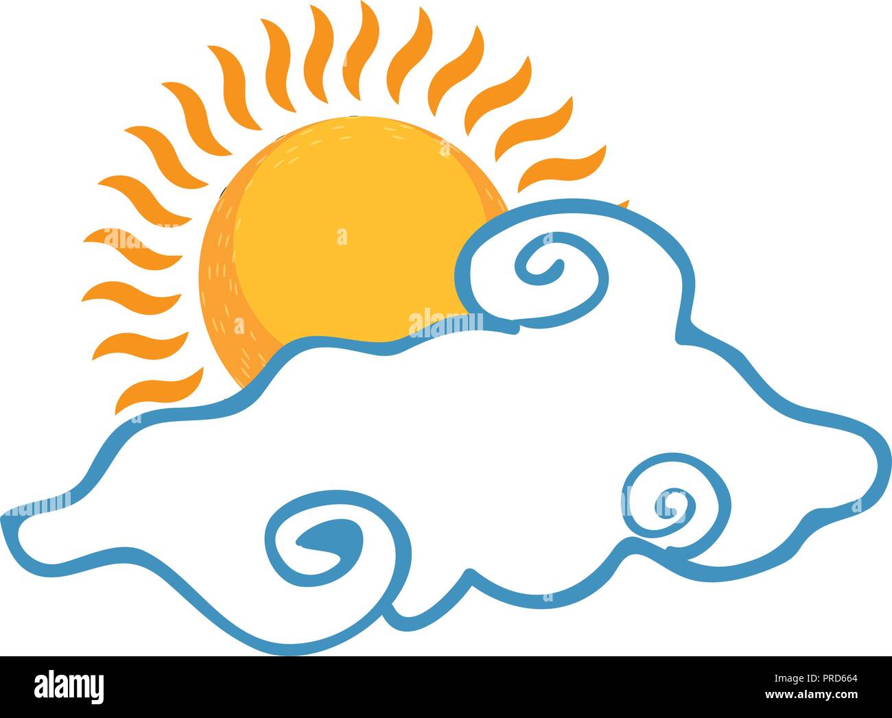 cloud sun day sky sunlight design vector illustration Stock Vector ...