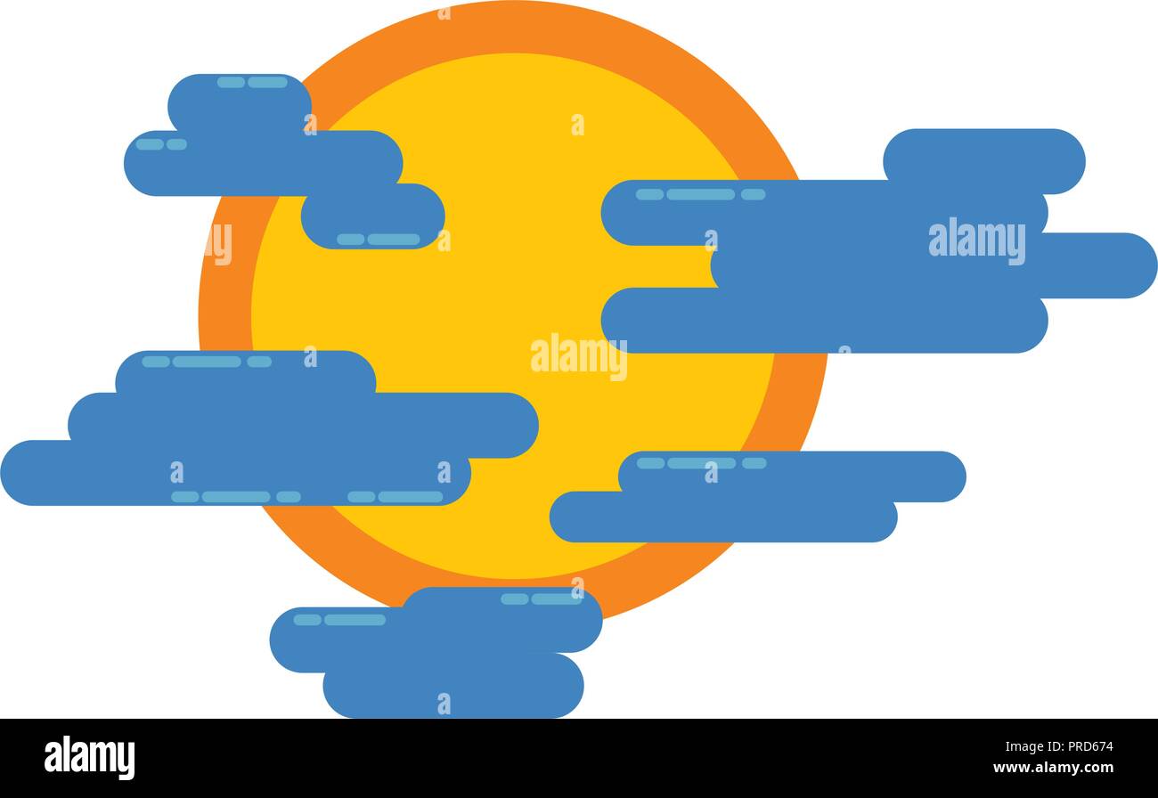 cloud sun day sky sunlight design vector illustration Stock Vector ...