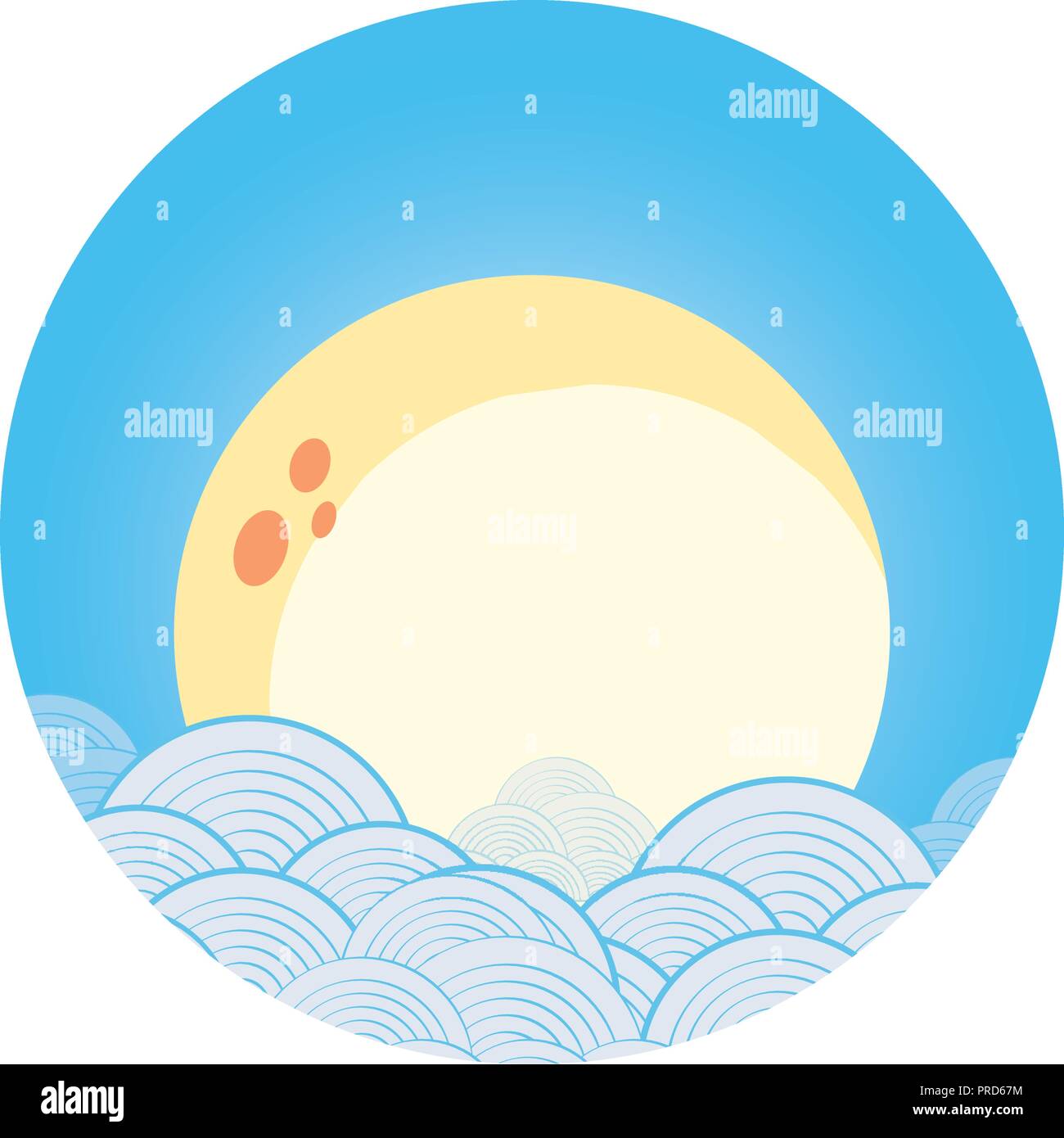sky cloud moon night design vector illustration Stock Vector Image ...