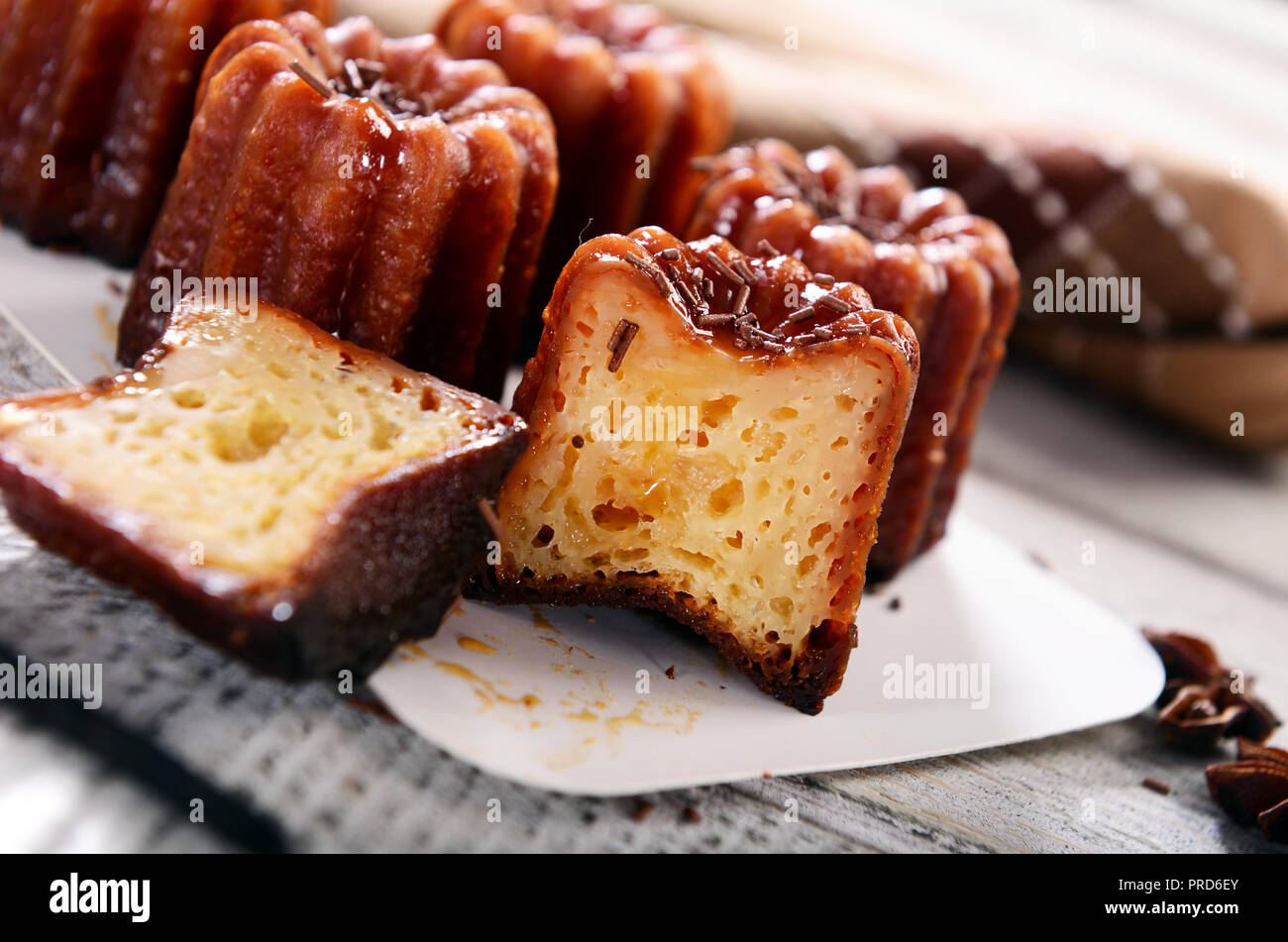 Caneles de bordeaux - traditional French sweet dessert Stock Photo - Alamy