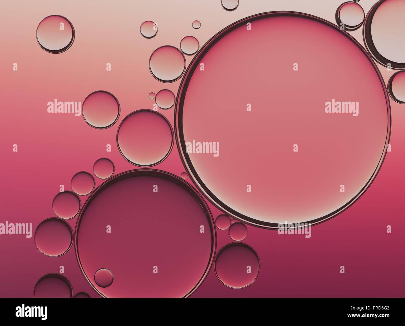 Oil Bubbles Isolated on White Background, Closeup Collagen Emulsion in ...