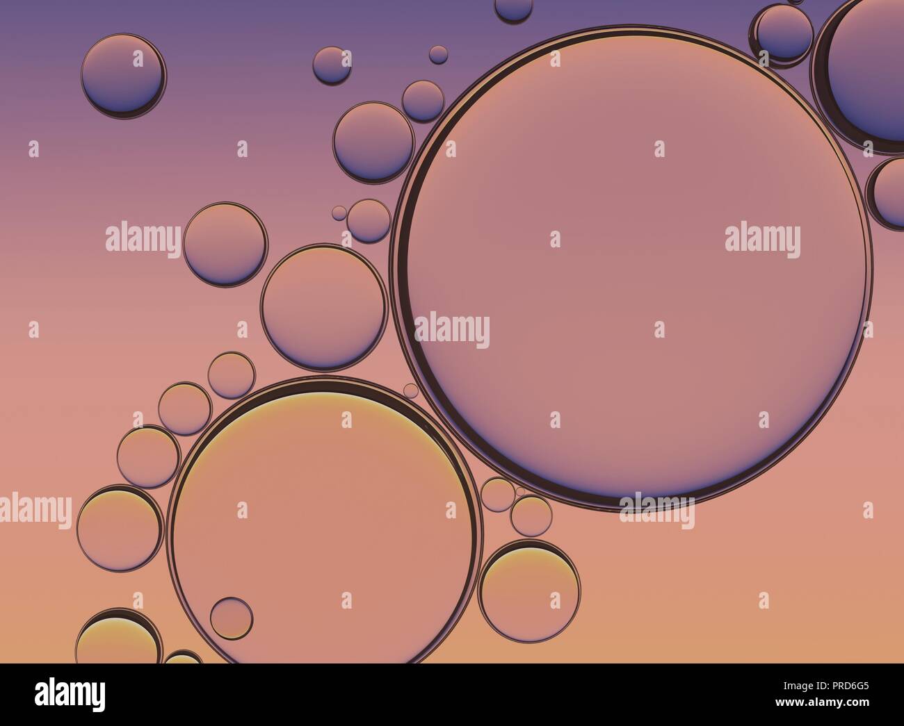 Oil Bubbles Isolated on White Background, Closeup Collagen Emulsion in ...