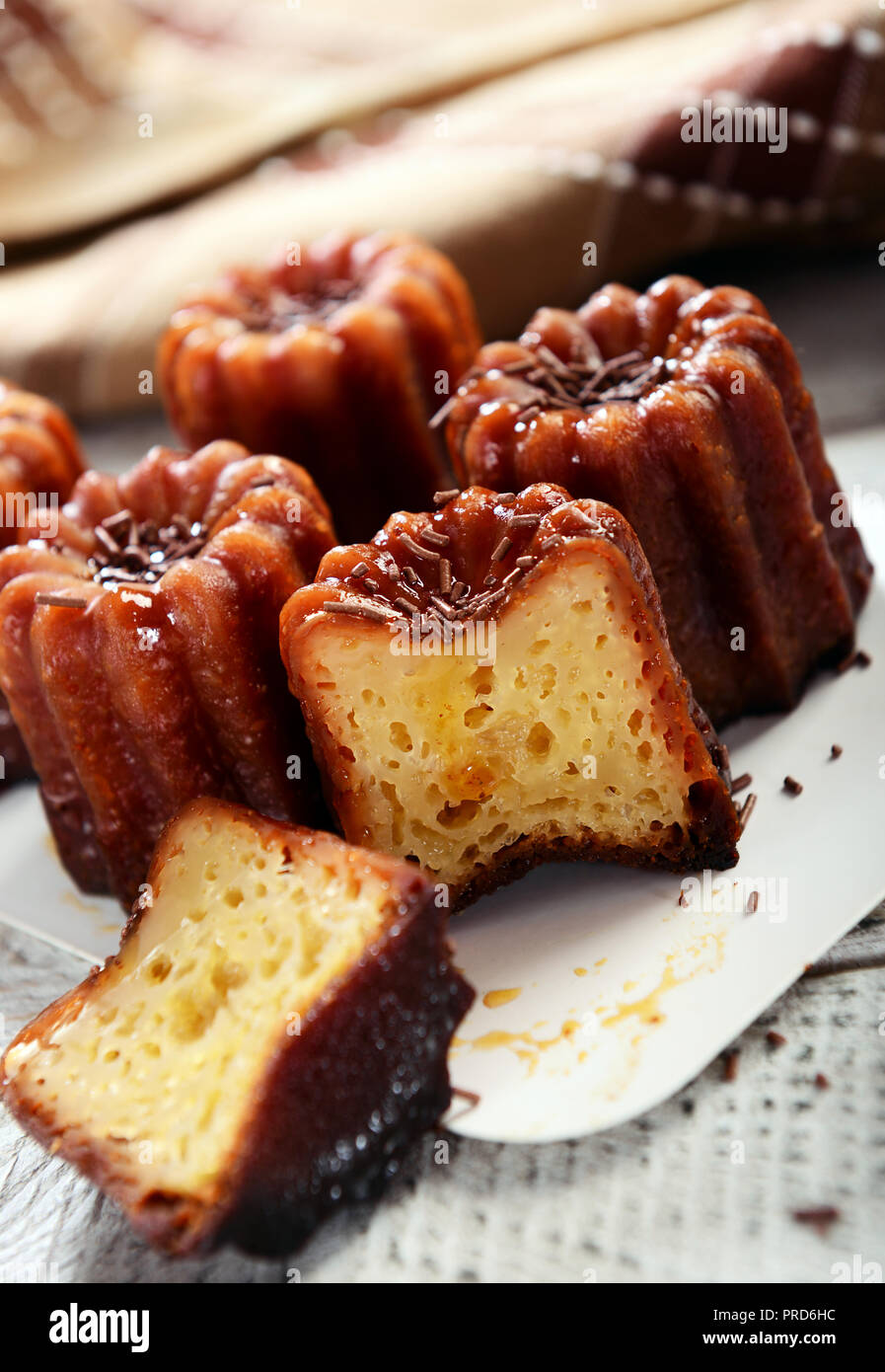 Caneles de bordeaux - traditional French sweet dessert Stock Photo - Alamy