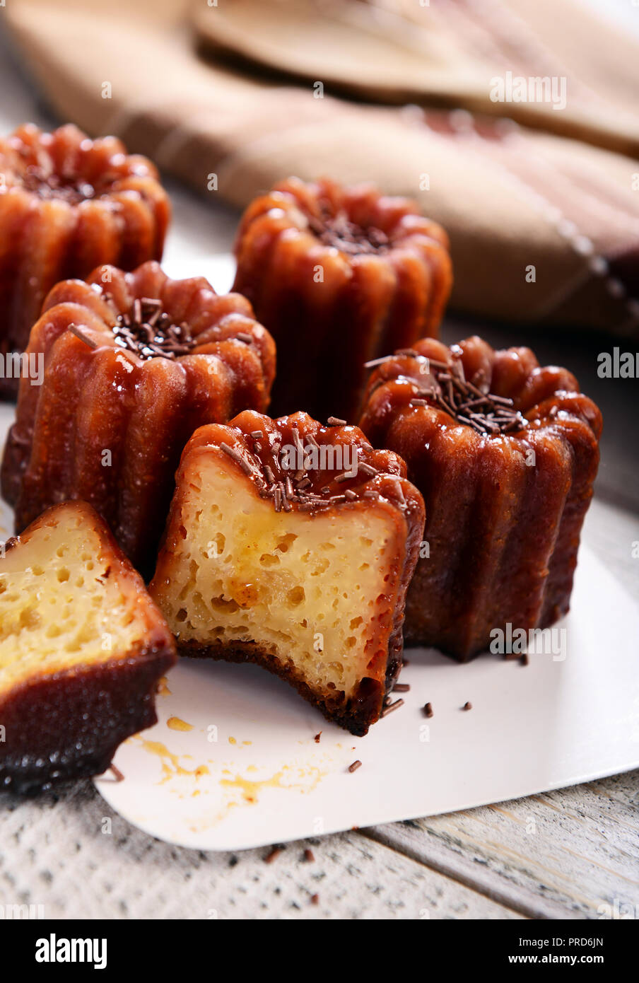 Caneles de bordeaux - traditional French sweet dessert Stock Photo - Alamy