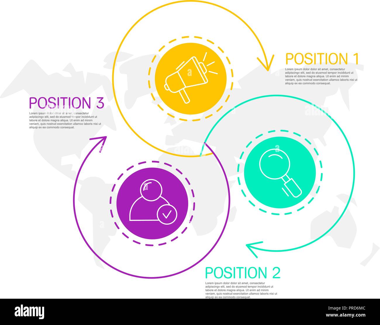 Modern and simple vector illustration. Three circles infographic ...