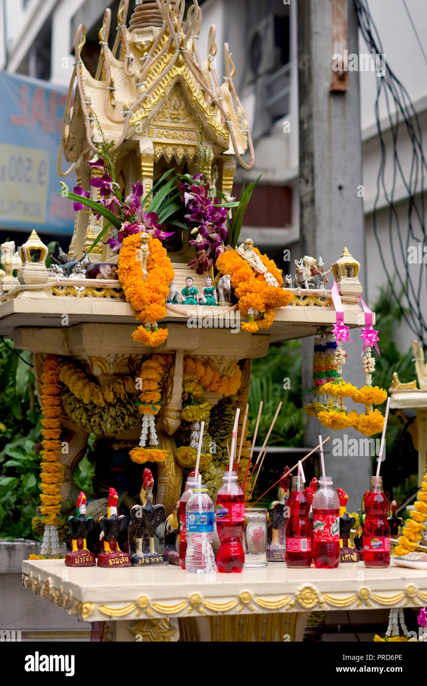 Beautiful spirit house in Bangkok, Thailand Stock Photo - Alamy