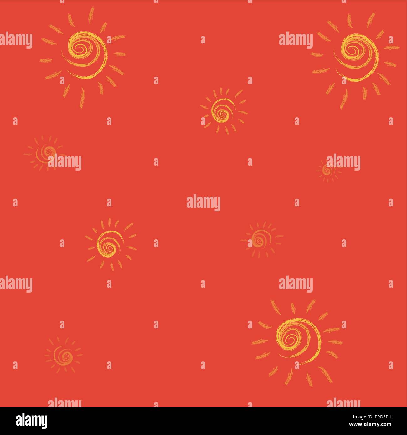 drawing sun summer orange background vector illustration Stock Vector ...