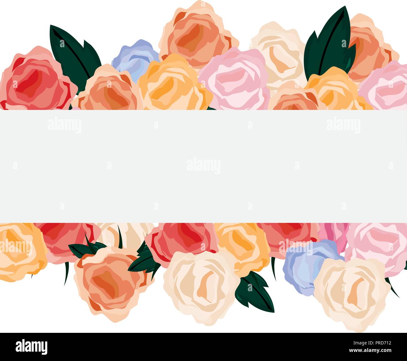 floral flowers banner decoration isolated design vector illustration ...