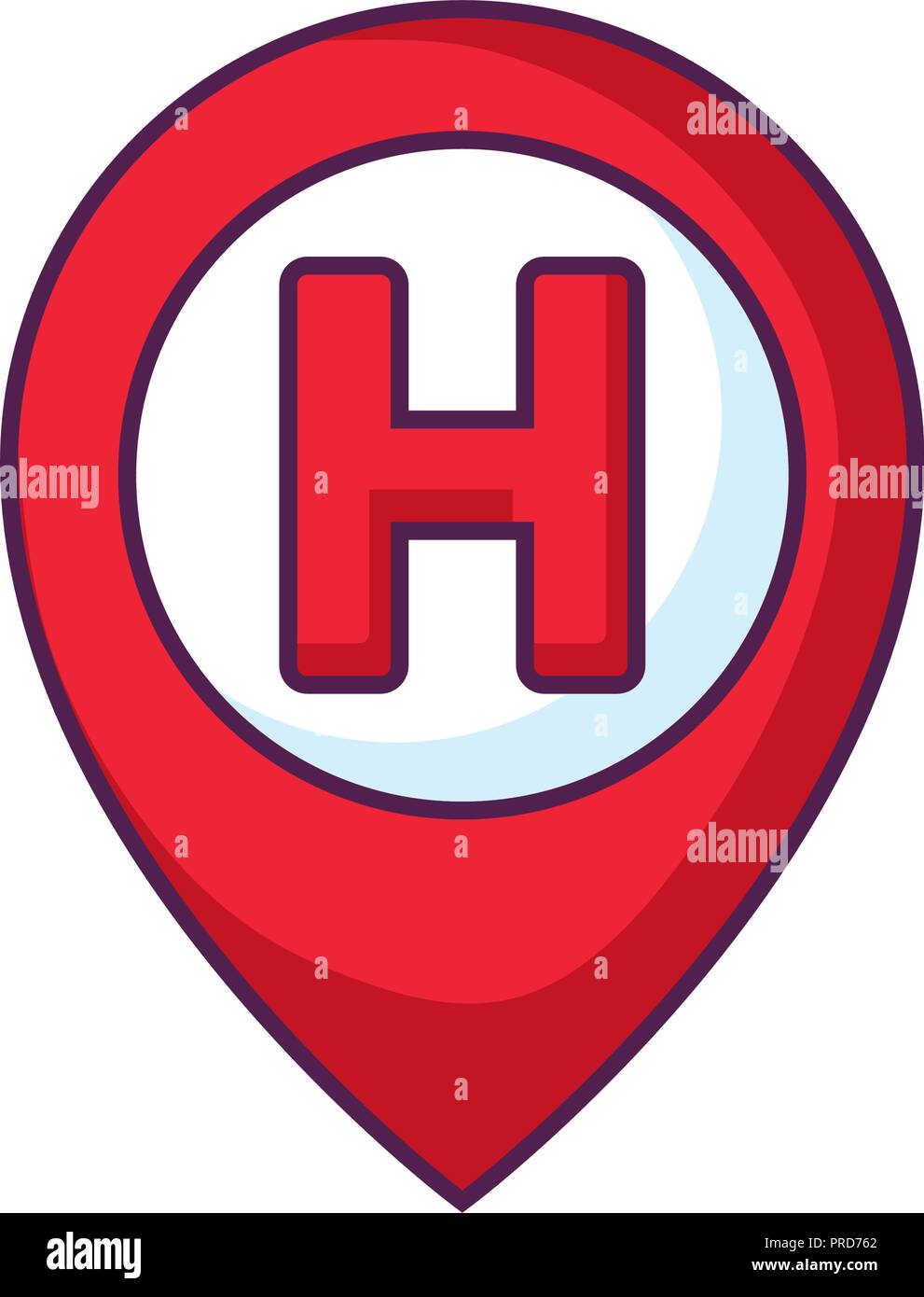 pin location with hospital symbol vector illustration design Stock ...