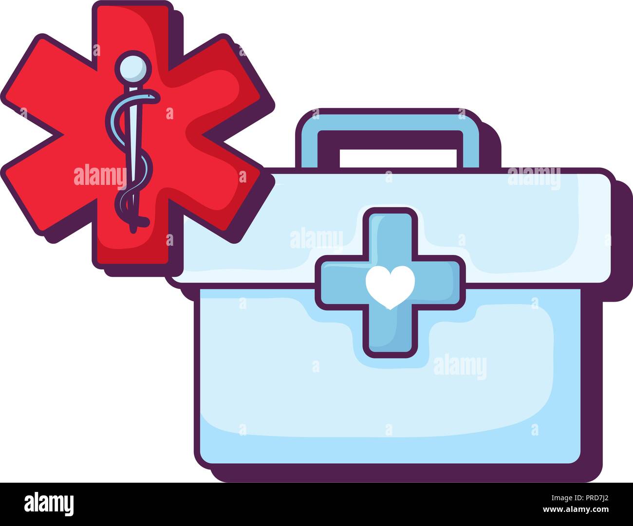 medical kit with health symbol vector illustration design Stock Vector ...
